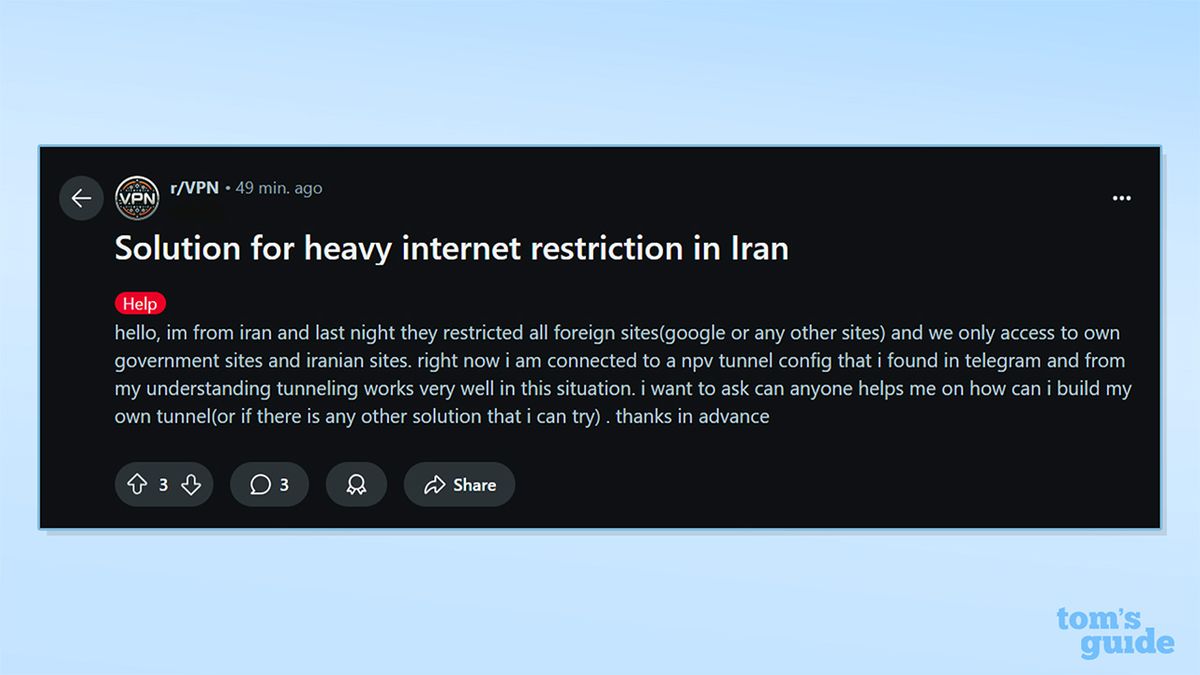 Demand for VPNs in Iran increases by 700% as internet restrictions hit ...