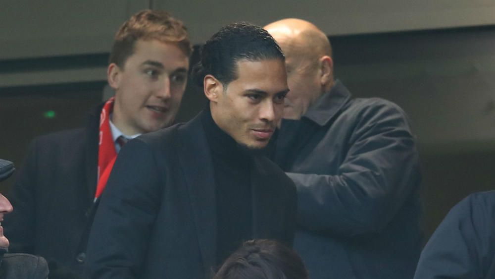 Get him in the team! Van Dijk watches on as Liverpool concede early ...