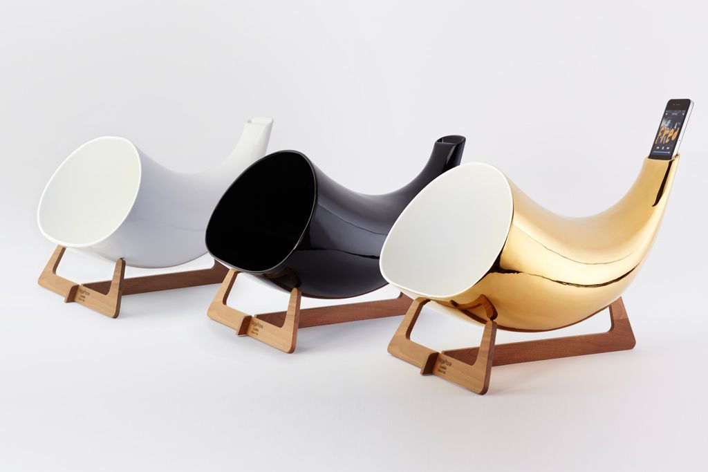 Amplify your iPhone with this ceramic handcrafted passive megaphone ...
