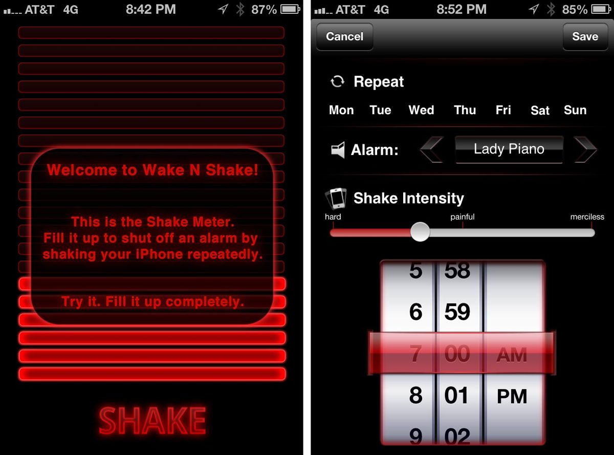 Wake N Shake for iPhone -- the evil alarm clock that's guaranteed to ...