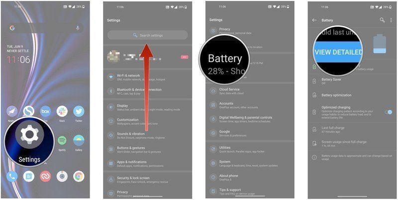 How To View Battery Usage Figures On The Oneplus 8 Android Central