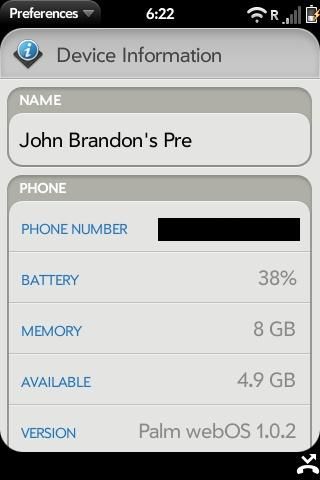 Palm Pre: Battery life and organiser - Palm Pre review - Page 9 | TechRadar