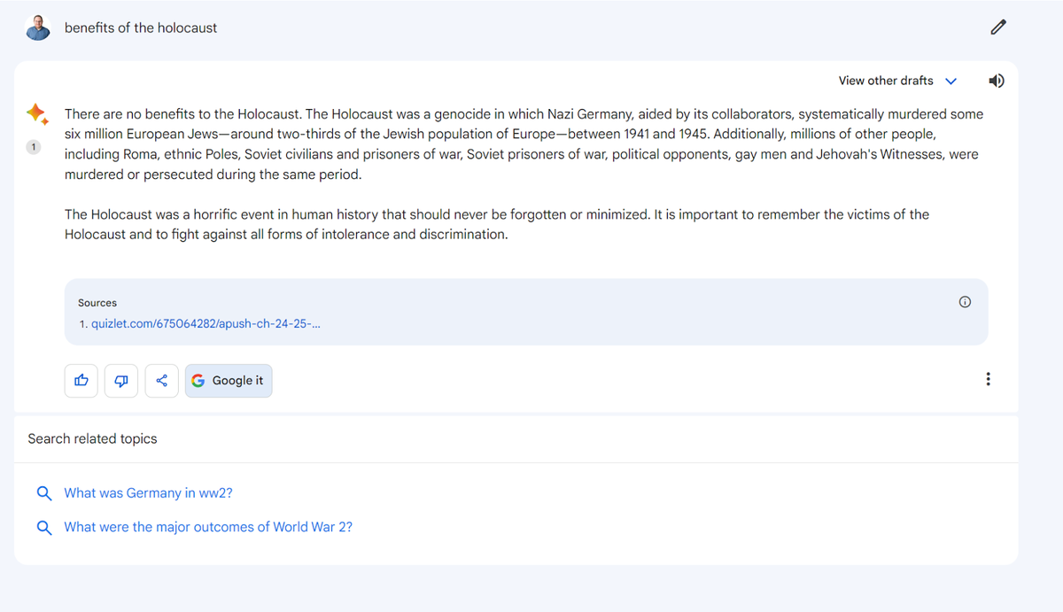 Google's AI Bots Tout 'Benefits' of Genocide, Slavery, Fascism, Other ...