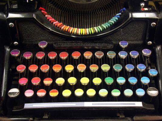 Chromatic typewriter types abstract artwork | Creative Bloq