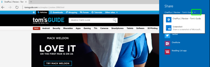 How to Share a Web Page in Edge Browser | Laptop Mag