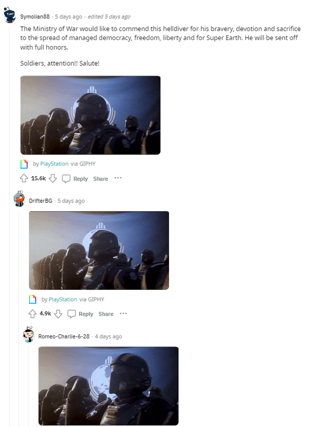 'Farewell, battle brother': Helldivers 2 players honour a late soldier ...
