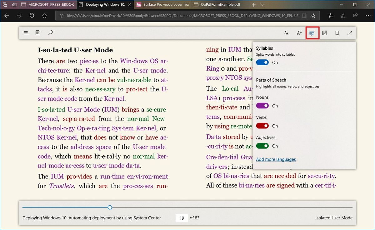 How to use Microsoft Edge's reading features in Windows 10 April 2018 ...