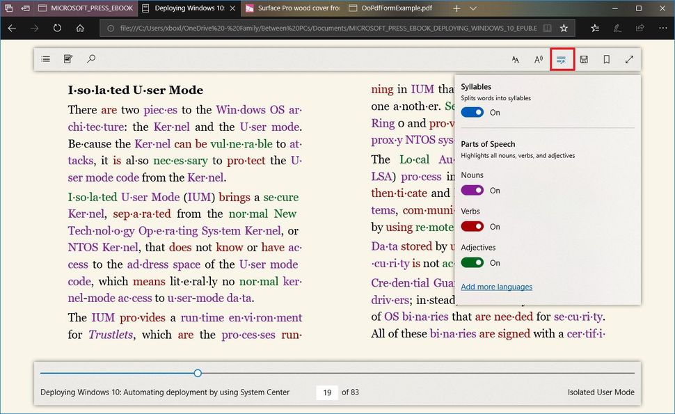 How to use Microsoft Edge's reading features in Windows 10 April 2018 ...