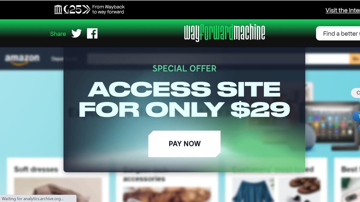 Internet Archive: Forget the Wayback Machine, there's now a Wayforward ...