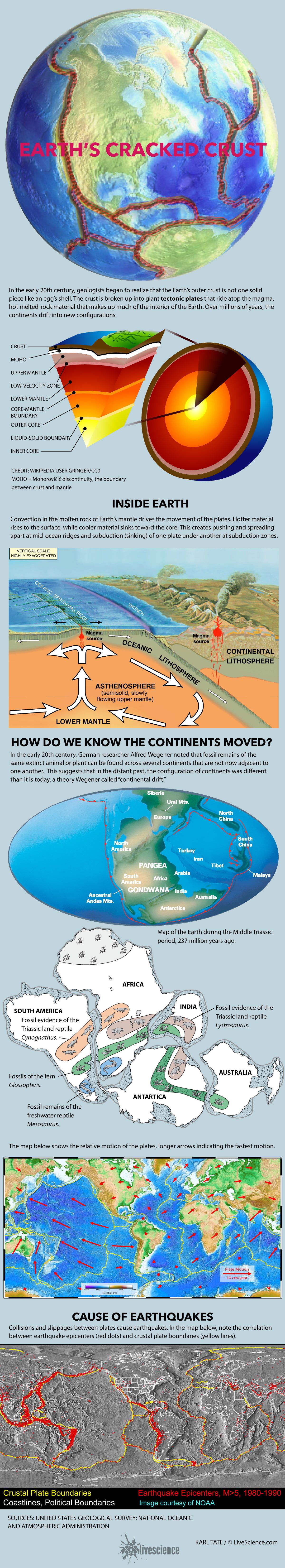 Plate Tectonics And Continental Drift Infographic Live Science
