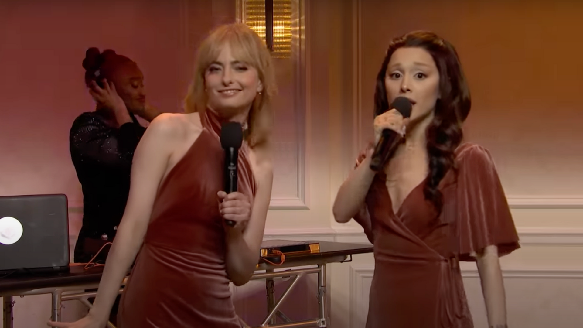 Sabrina Carpenter Reacts to Ariana Grande's 'Espresso' Spoof | Marie Claire