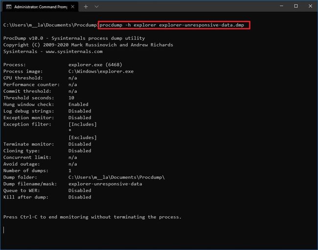 How to use ProcDump to create crash dump files on Windows 10 | Windows ...