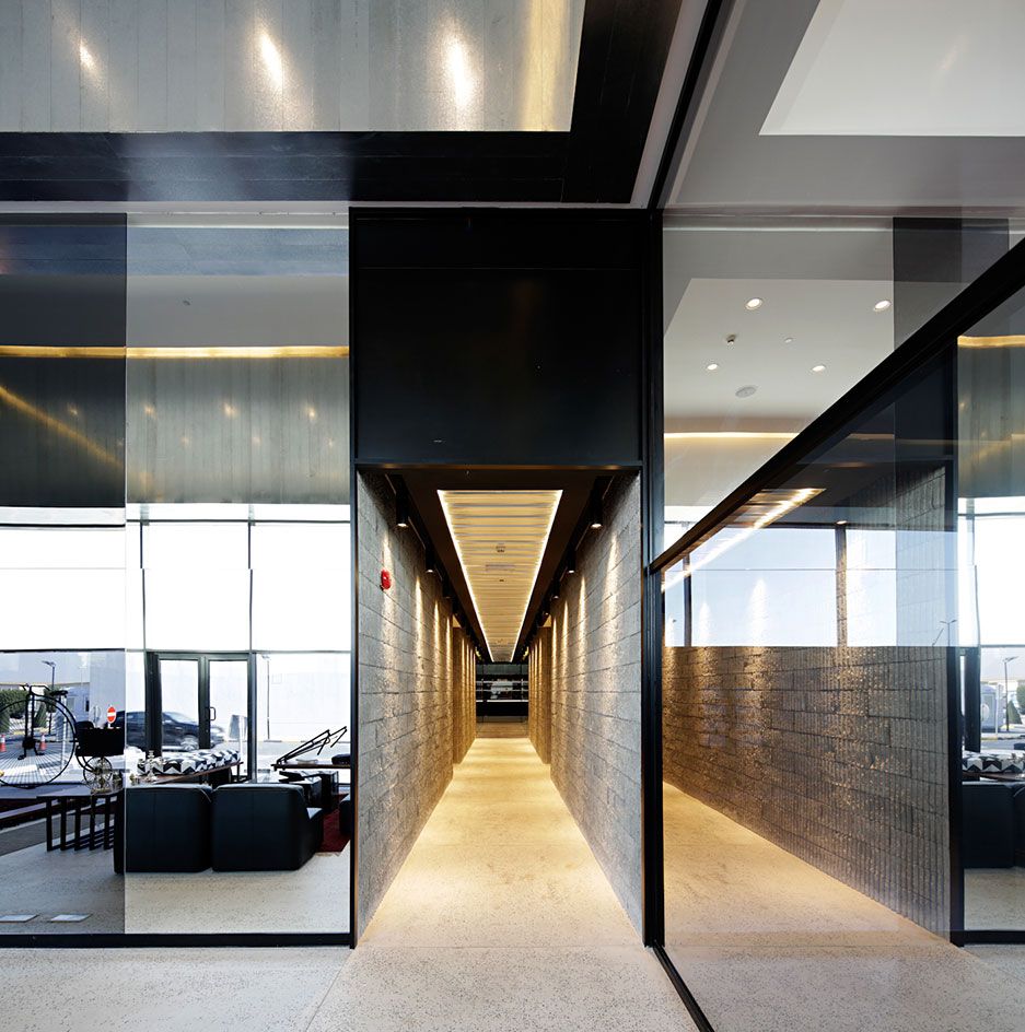 Lab100 design Kuwait boxing studio | Wallpaper