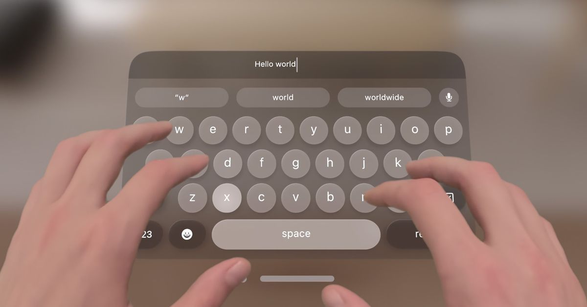 'It clearly needs improvement': Apple's Vision Pro keyboard seems to be ...