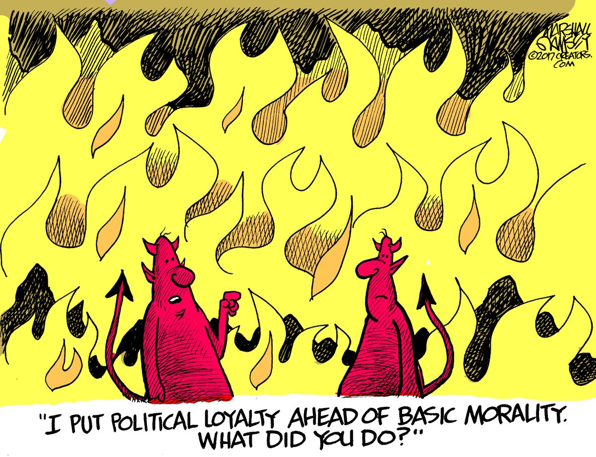 Political cartoon U.S. GOP morality political loyalty | The Week