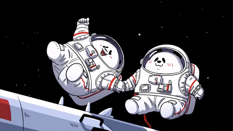Twinkle, Twinkle, Little Panda: Adorable cartoon shows astronaut life ...