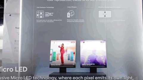 No bezel, no problem – two LG Display Micro LEDs can instantly look like one wide-screen display ...