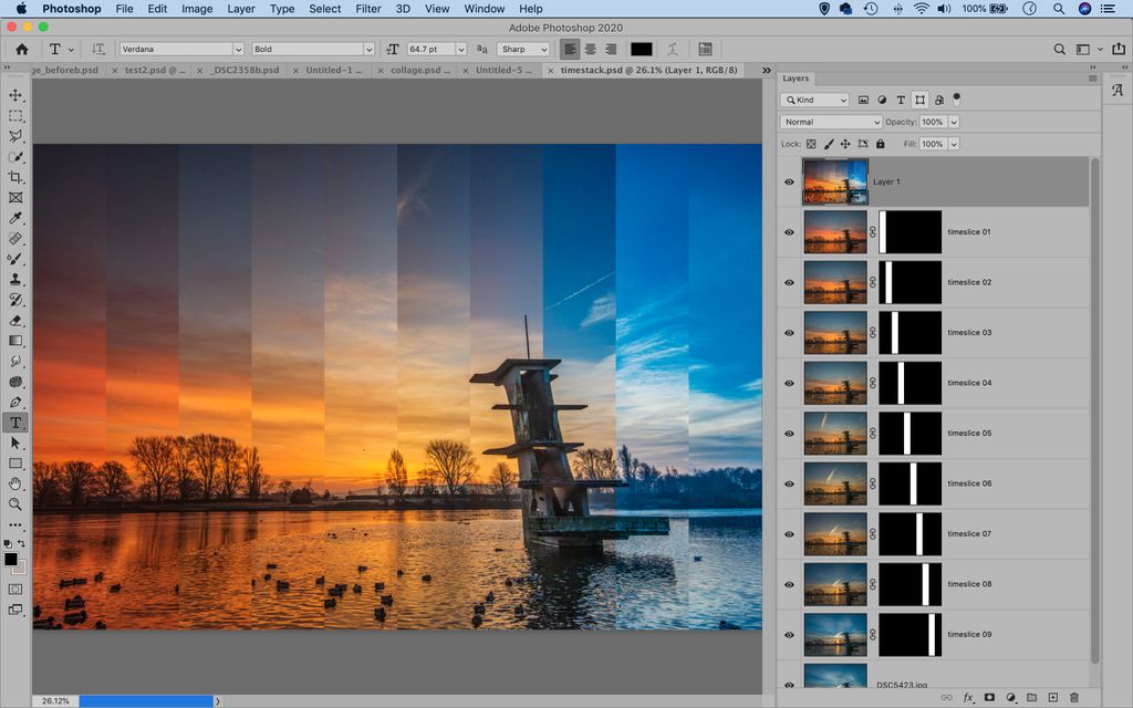 Create a stunning time slice in Photoshop and show the passage of time ...