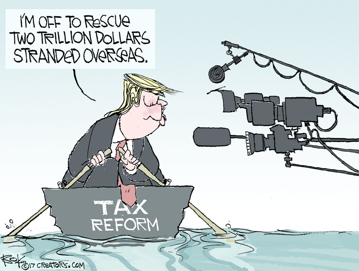 Political cartoons U.S. economy tax reform Donald Trump Harvey | The Week