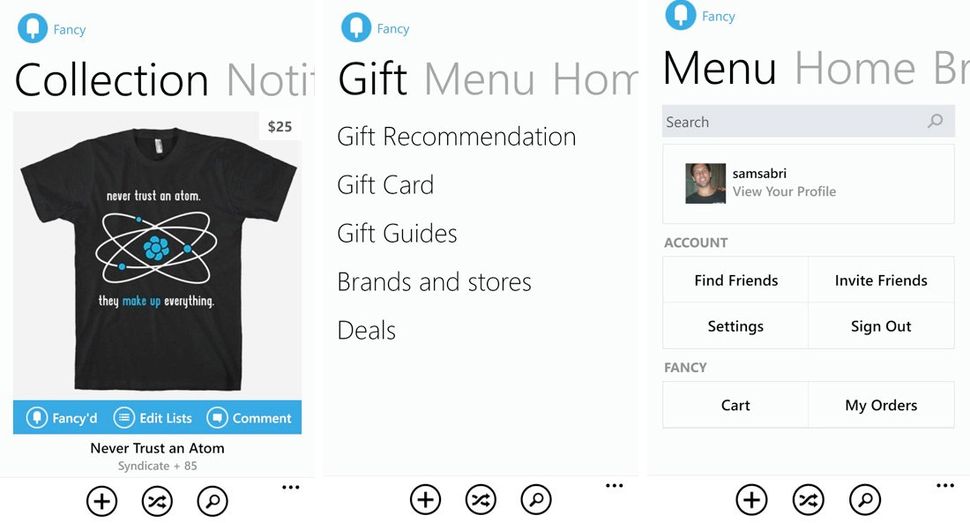 Fancy app updated for Windows Phone 8. Truly is part store, blog ...
