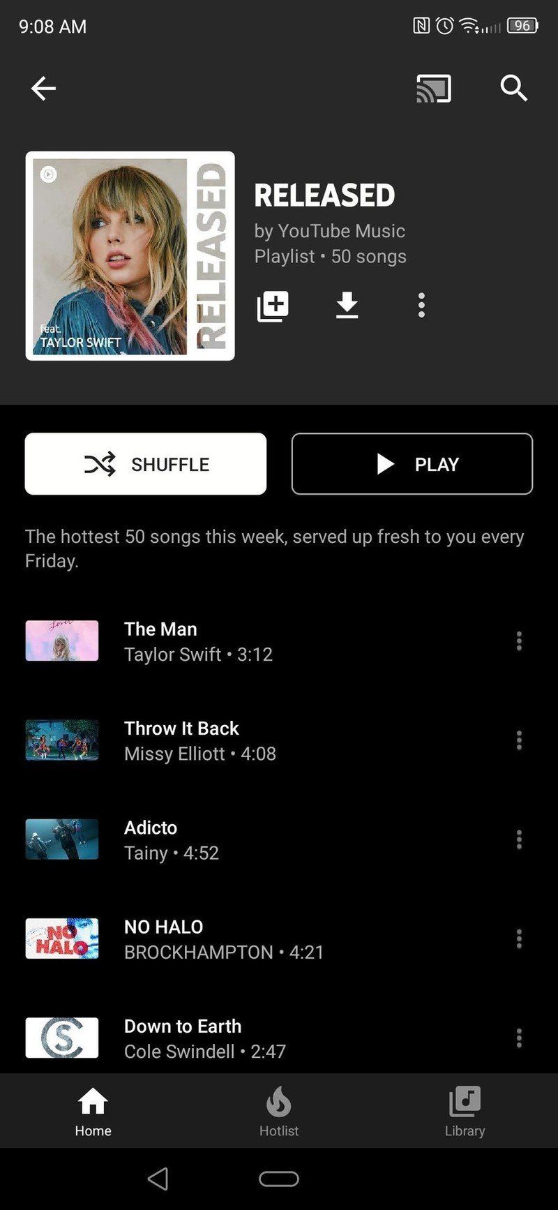YouTube Music's new 'Released' playlist has the top 50 tracks of the ...