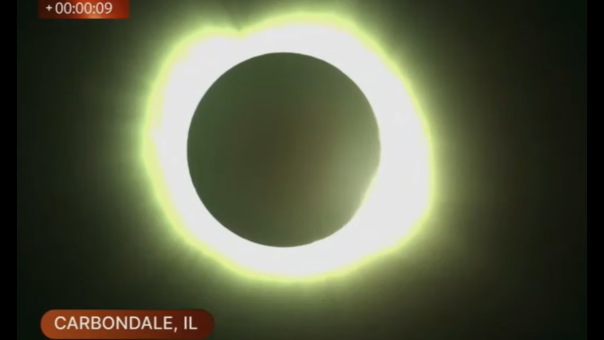 Total solar eclipse 2024 has begun and here are the first views! | Space