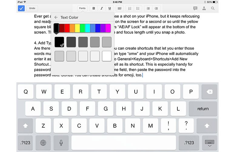 Google Docs for iPad Review - iOS Apps - Laptop Mag | Laptop Mag
