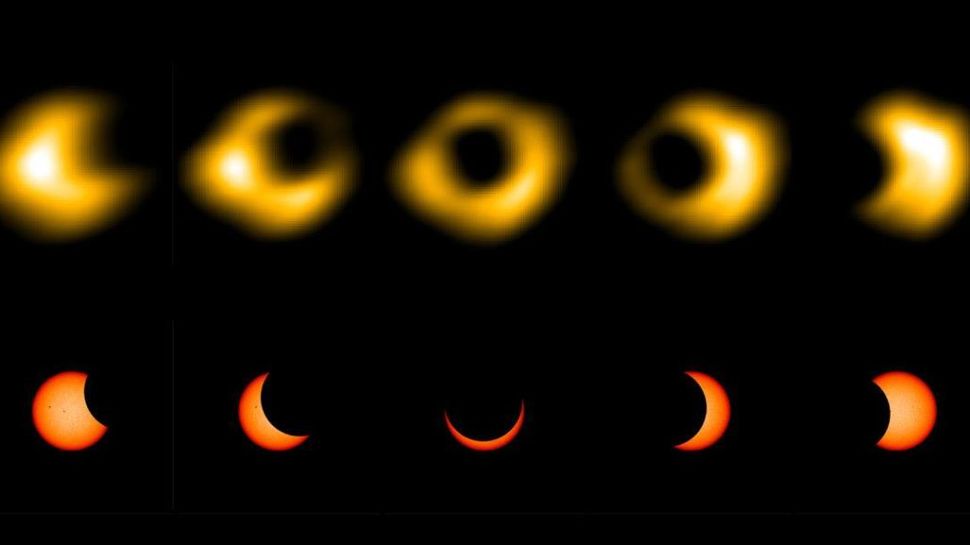 1st-ever radio images of an annular solar eclipse showcase the sun's ...