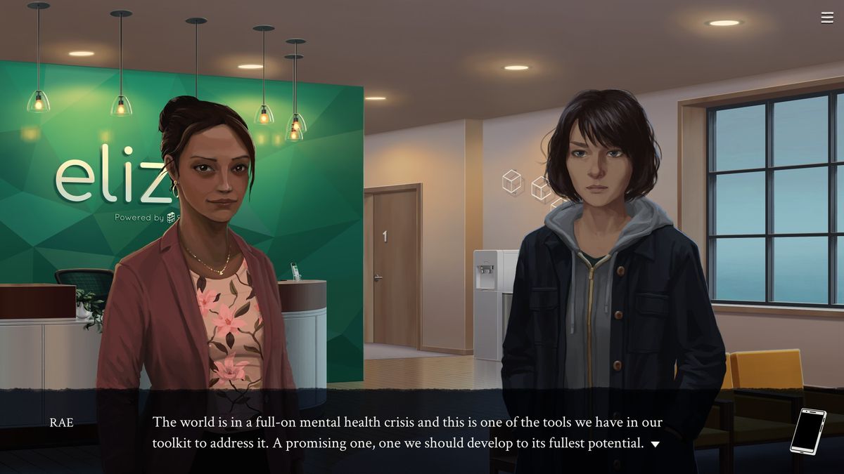Visual novel Eliza explores the privacy risks of digital therapy | PC Gamer