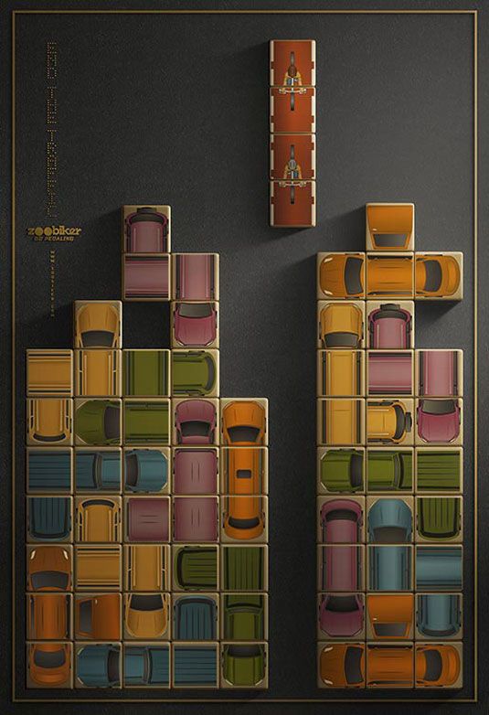 Cycling posters channel the spirit of Tetris | Creative Bloq