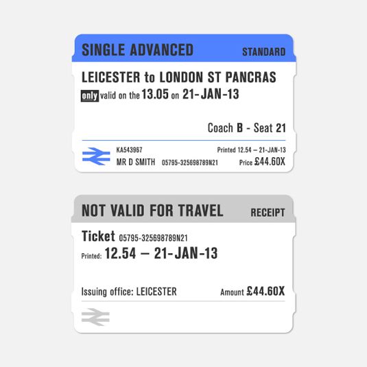 National Rail ticket redesigned | Creative Bloq