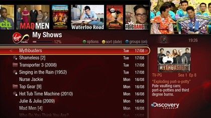 Virgin Media TiVo: UI home - First look at Virgin Media powered by TiVo ...