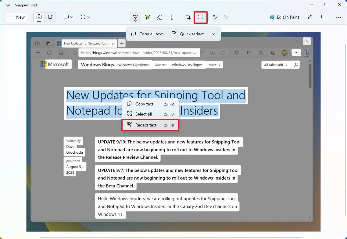 What's new with Snipping Tool on Windows 11 version 23H2 | Windows Central