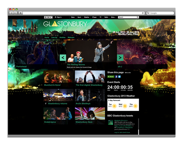 Studio Output behind dazzling BBC Glastonbury rebrand | Creative Bloq