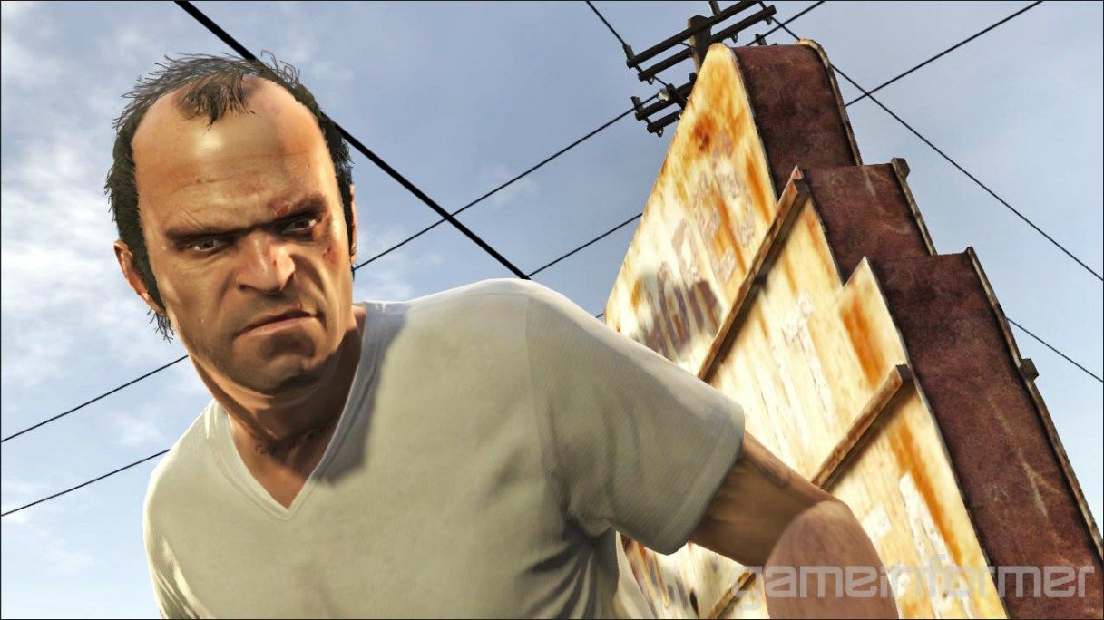 GTA V: New screens show three main characters doing exciting action ...