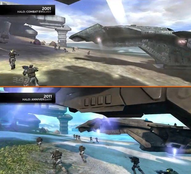 Halo Anniversary video showcases shift between new and old graphics in ...