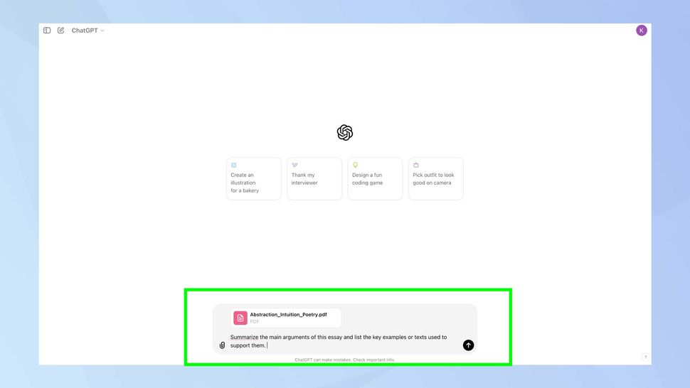 How to use ChatGPT to analyze PDFs for free | Tom's Guide