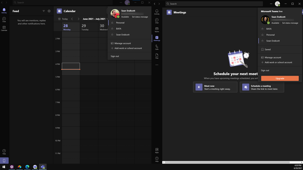Microsoft Teams personal and work/school can now run side-by-side ...