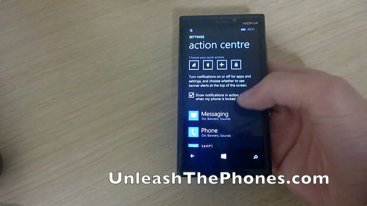 Windows Phone 8.1 Action Center revealed in hands-on video | Windows ...