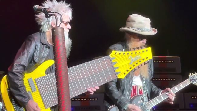 ZZ Top perform with a 17-string bass guitar | Louder