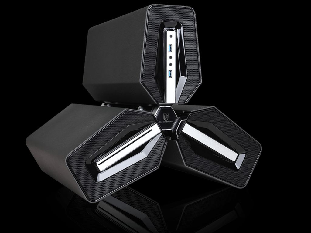 The CyberPower Trinity, and its three-blade case, is one strange ...