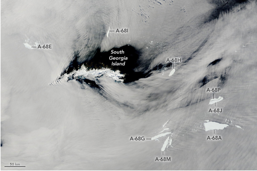 World's largest iceberg disintegrates into 'alphabet soup,' NASA photo ...