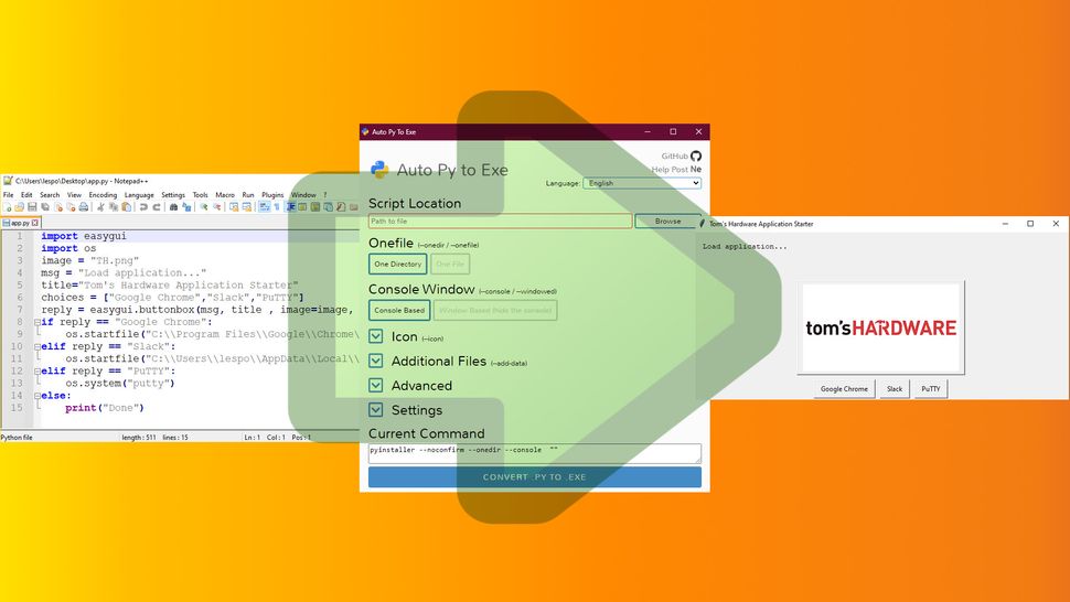How To Create Executable Applications In Python Tom s Hardware