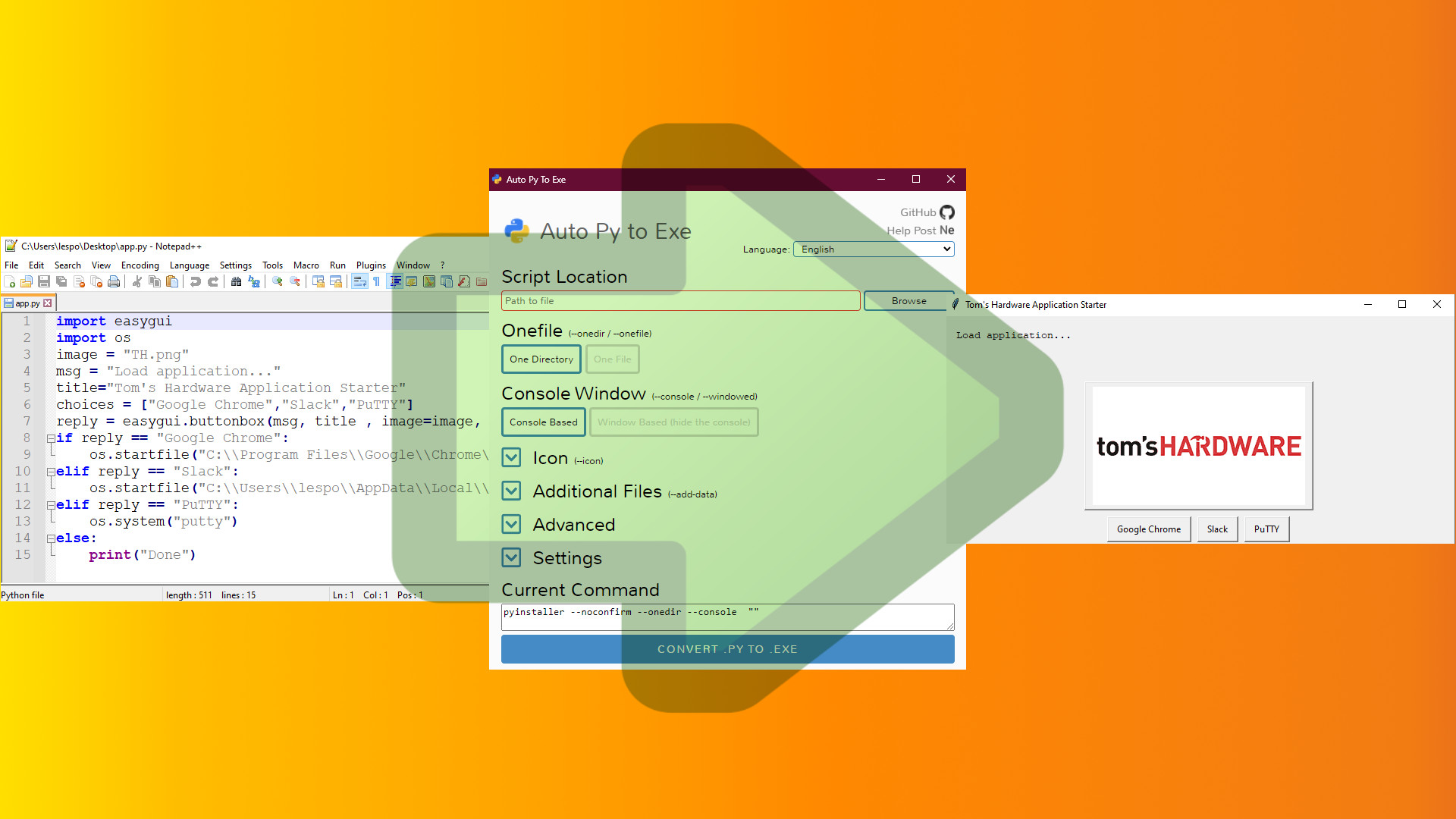 How To Create Executable Applications In Python Tom s Hardware