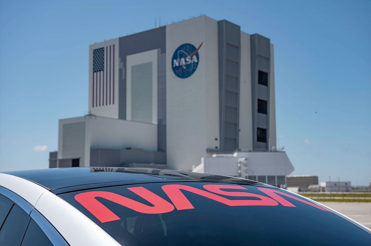 Astronauts to ride NASA-adorned Tesla Model X to SpaceX launchpad | Space