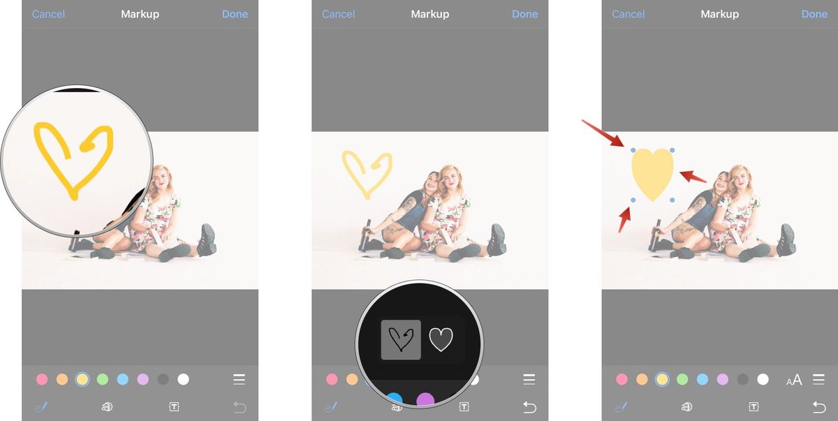How to draw specific shapes in the Markup editor for iPhone and iPad ...