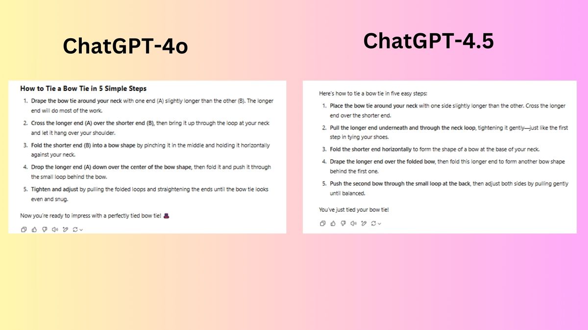 I just tested ChatGPT-4.5 vs ChatGPT-4o with 7 prompts — here's my ...