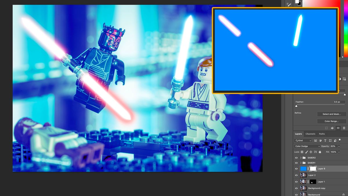 How to create Star Wars effects in Photoshop – add Lightsabers to toy ...