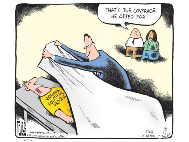 Political cartoon Virginia healthcare | The Week