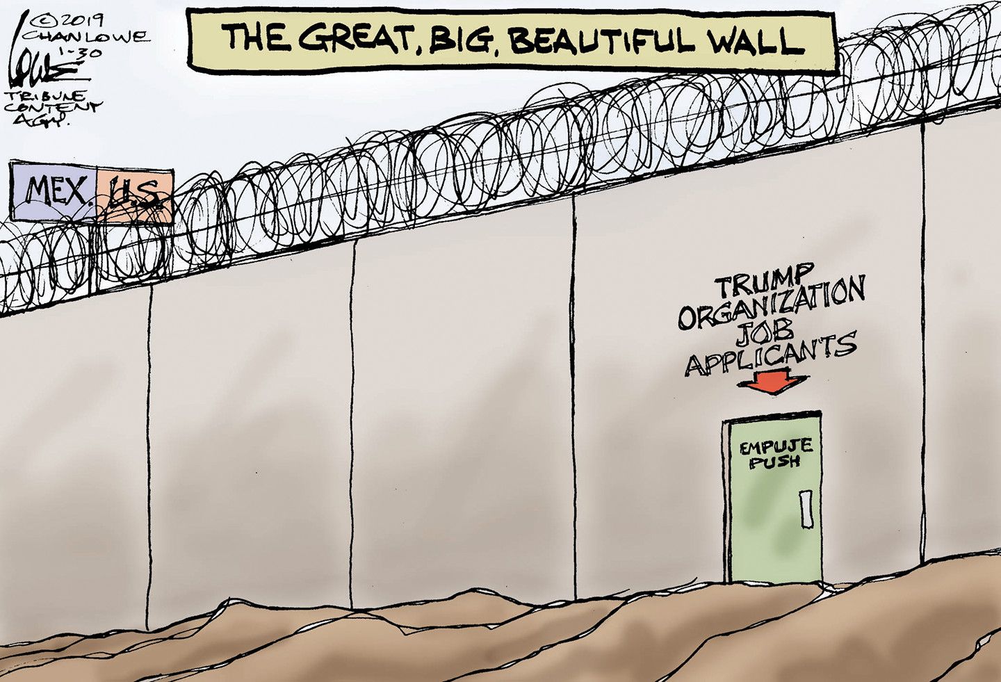 Political Cartoon U.S. Trump Organization Border Wall | The Week
